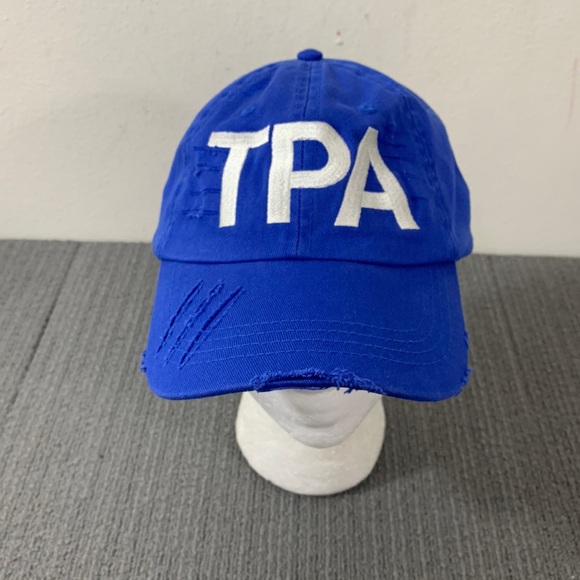 Nissun | Accessories | Tpa Distressed Baseball Hat Unisex Adjustable Blue Respect This House Cap ...